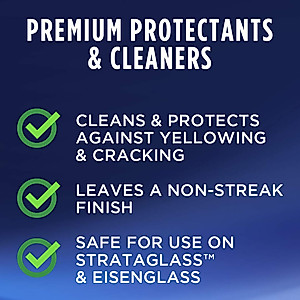 303 Marine Clear Vinyl Protective Cleaner - Cleans and Protects Vinyl, Clear Vinyl, and Plastics, Provides Superior UV Protection, Prevents Yellowing and Cracking, 32oz (30215) Packaging May Vary