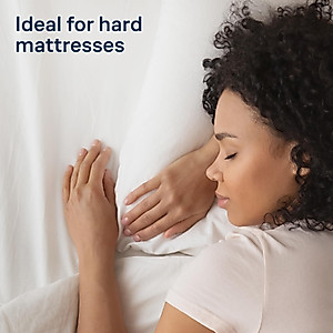Cloud-Like Twin Mattress Topper - 100% Cotton Top Mattress Pad for Back Pain Relief - Breathable & Naturally Cooling for Hot Sleepers - Machine Washable