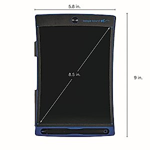Boogie Board Jot Reusable Writing Tablet for Adults, 8.5" Digital Notebook with Instant Erase, Digital Notepad with Magnets, Note Taking Tablet for Work or School, Blue with Protective Folio