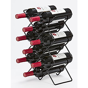 Mango Steam 10 Bottle Countertop Wine Rack (Black)