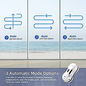 AlfaBot Window Cleaner Robot, X7 Smart Window Vacuum Cleaner with Automatic Water Spray, Glass Cleaning Robot for Interior/Exterior Highrise Windows