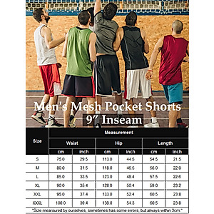 COOFANDY Mesh Basketball Shorts Men Big and Tall Loose Fit 11 Inch Gym Shorts