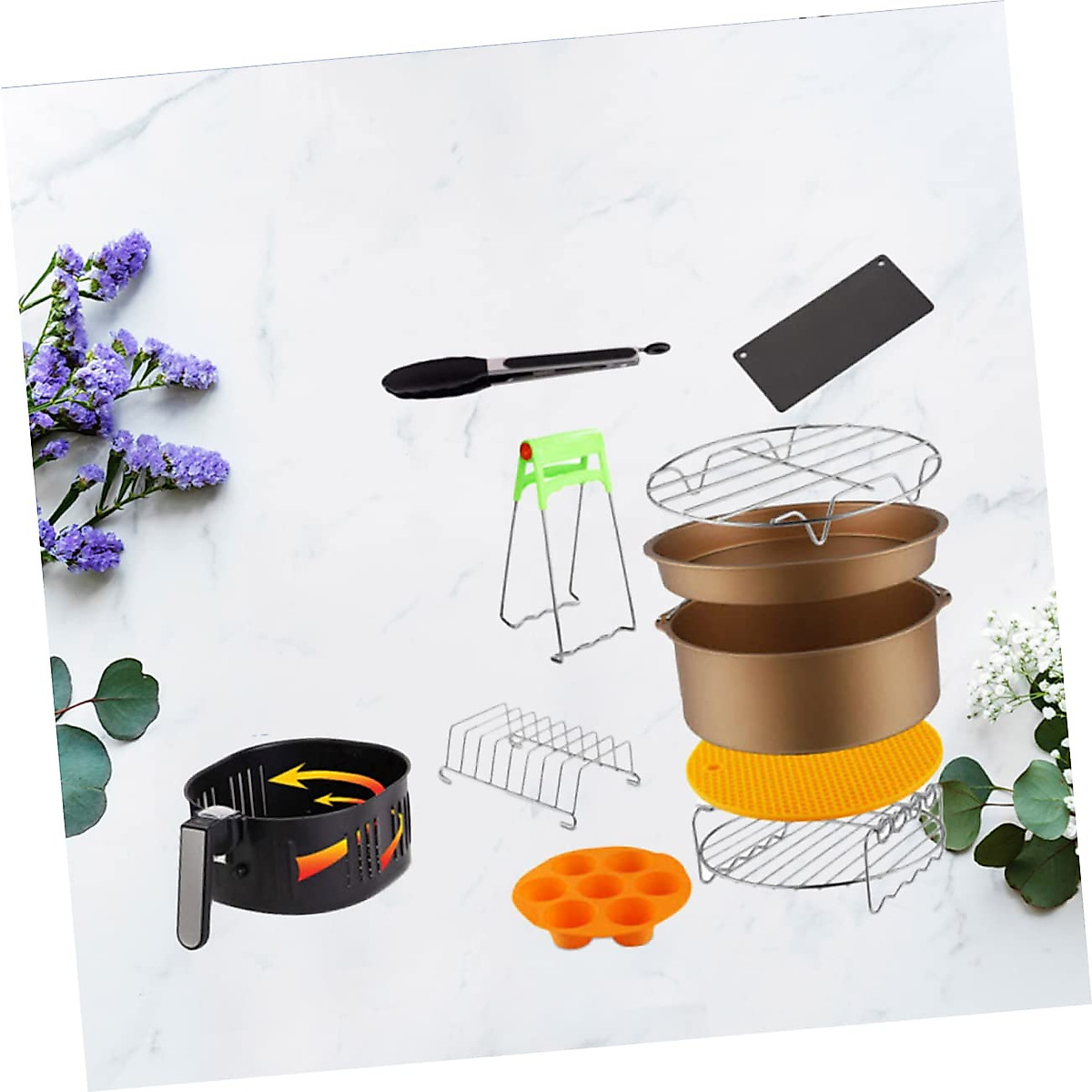 Unomor 1 Set 7 Barbecue Tool Grilling Accessories Outdoor BBQ Outdoor Accessories Air Fryer Barbecue Accessories Outdoor Griddle Grill Outdoor Grills Travel 12 Piece Set Metal