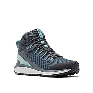 Columbia Women's Trailstorm Mid Waterproof, Graphite/Dusty Green, 8.5