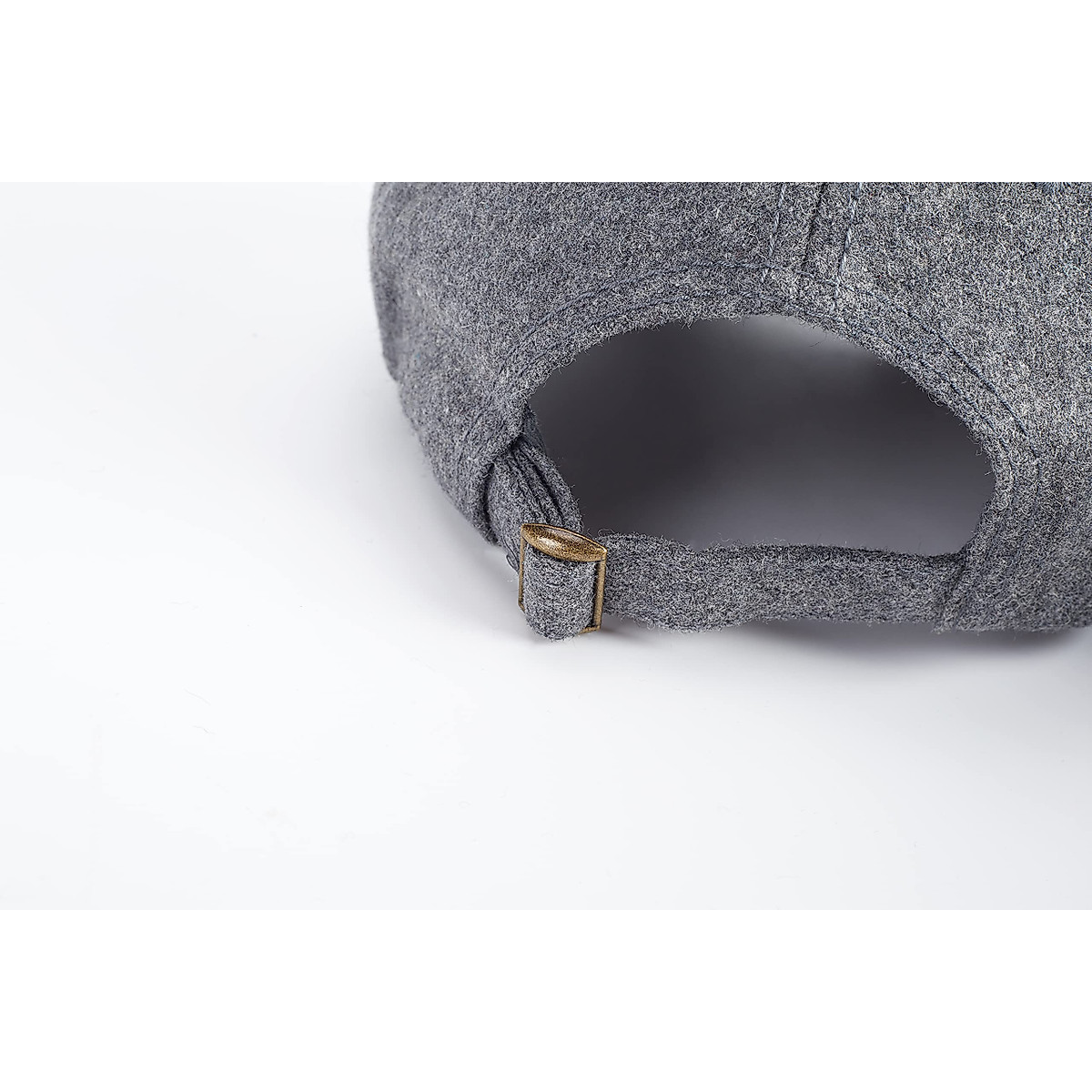 Woolen Baseball Cap Hat Soft-Structured Winter Ball Cap Adjustable Warm Hat Winter Cold Resistant Hat (Light Gray)