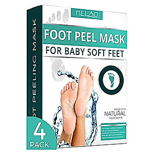 I PEEL GOOD! This 4-pair foot mask provides an at-home pampering spa experience to intensely moisturize, repair and soften rough and dry feet. The foot mask penetrates deeply to heal and hydrate dry cracked skin, restoring your skin's natural moisture bal
