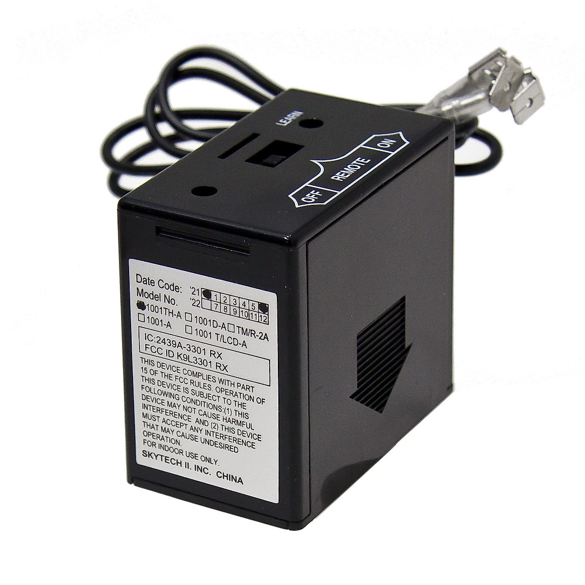 SkyTech 1001-A Receiver Box for 1001 Series Fireplace Remote Controls