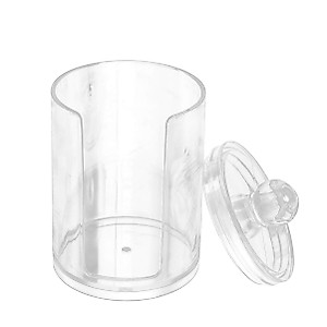 TOPBATHY Storage Containers Clear Canisters Round Canister Round Storage Container Cotton Pad Plastic Box