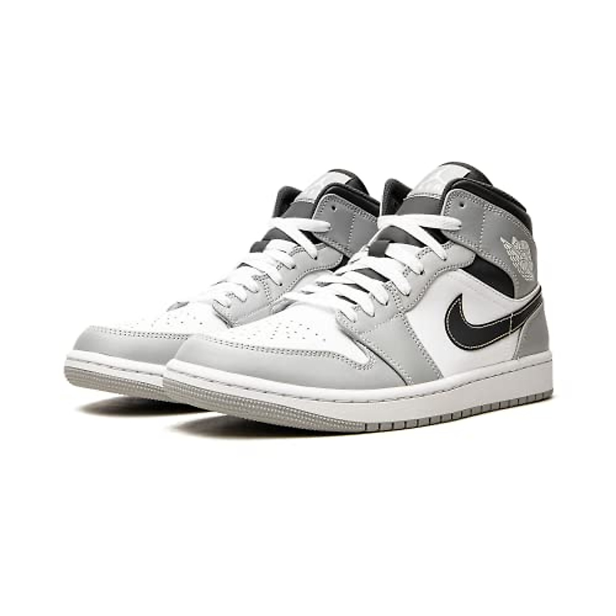 Jordan Men's Air 1 Mid, White/Black-multi-color, 9.5