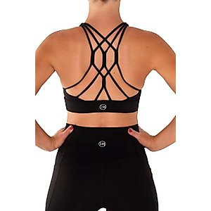 LM Active high Impact Butter Soft Cross Back Bras Black