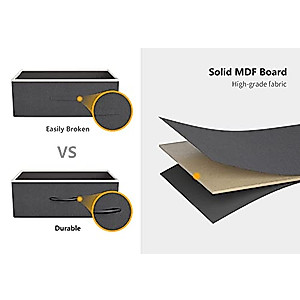 FEZIBO Dresser Organizer, Chest of Drawers-Dresser for Bedroom, Hallway, Entryway, Closets, Furniture Storage Tower-Steel Frame, Wood Top, 6 Drawers Organizer Units-Black Grey White Edge