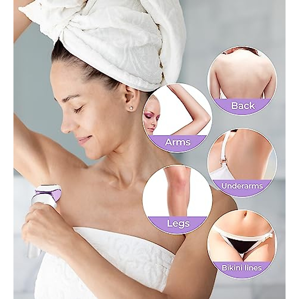 PRITECH Electric Shaver for Women - Cordless Ladies Shaver, Lady Razor for Legs, Arm, Underarms, Bikini, USB Rechargeable Razor Wet & Dry Waterproof Razor for Woman