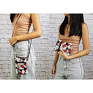 Tainada Women Crossbody Shoulder Travel Zippered Wallet Purse Clutch Phone Bag w/Detachable Strap (Mountain Pattern 3)