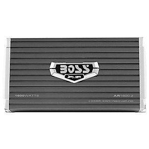 BOSS Audio Systems AR1600.2 2 Channel Car Amplifier - 1600 Watts, Full Range, Class AB, 2-4 Ohm Stable, Mosfet Power Supply, Bridgeable