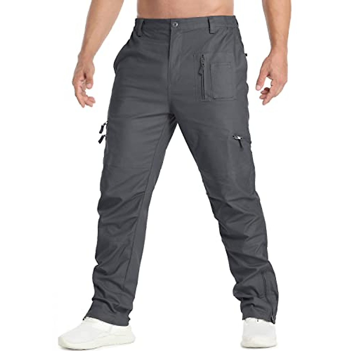 MAGCOMSEN Men's Cargo Work Pants Lightweight Tactical Military Pants BDU Pants Ripstop Army Pants Combat Hunting Pants Grey,34