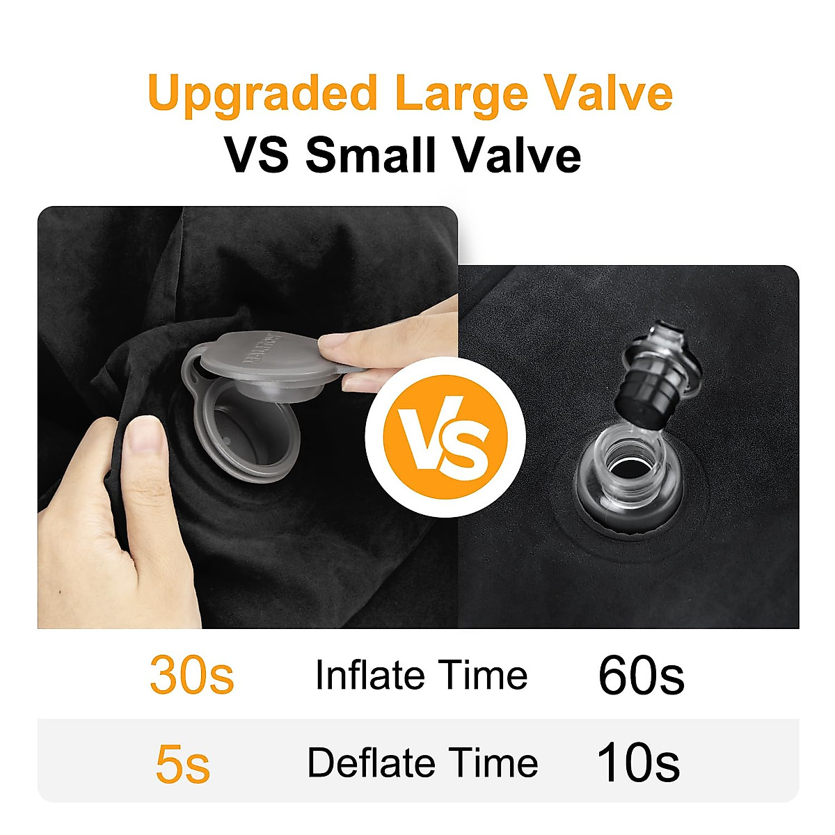 Maliton Inflatable Foot Rest Pillow, Airplane Travel Bed for Toddler, Car Seat Foot Rest for Kids, Adjustable Height Leg Rest Pillow for Airplane, Home, Office(Black, 2 Pack)