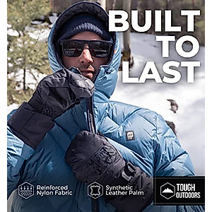 Tough Outdoors Winter Ski Mittens Men & Women - Adult Snow Mitts for Cold Weather - Waterproof Gloves Snowboarding, Skiing