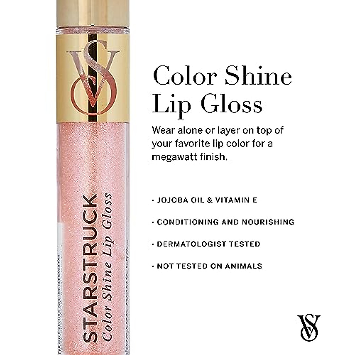 Victoria's Secret Color Shine Lip Gloss in Starstruck, Nourishing Lip Gloss for Women with Jojoba Oil & Vitamin E, Color Gloss