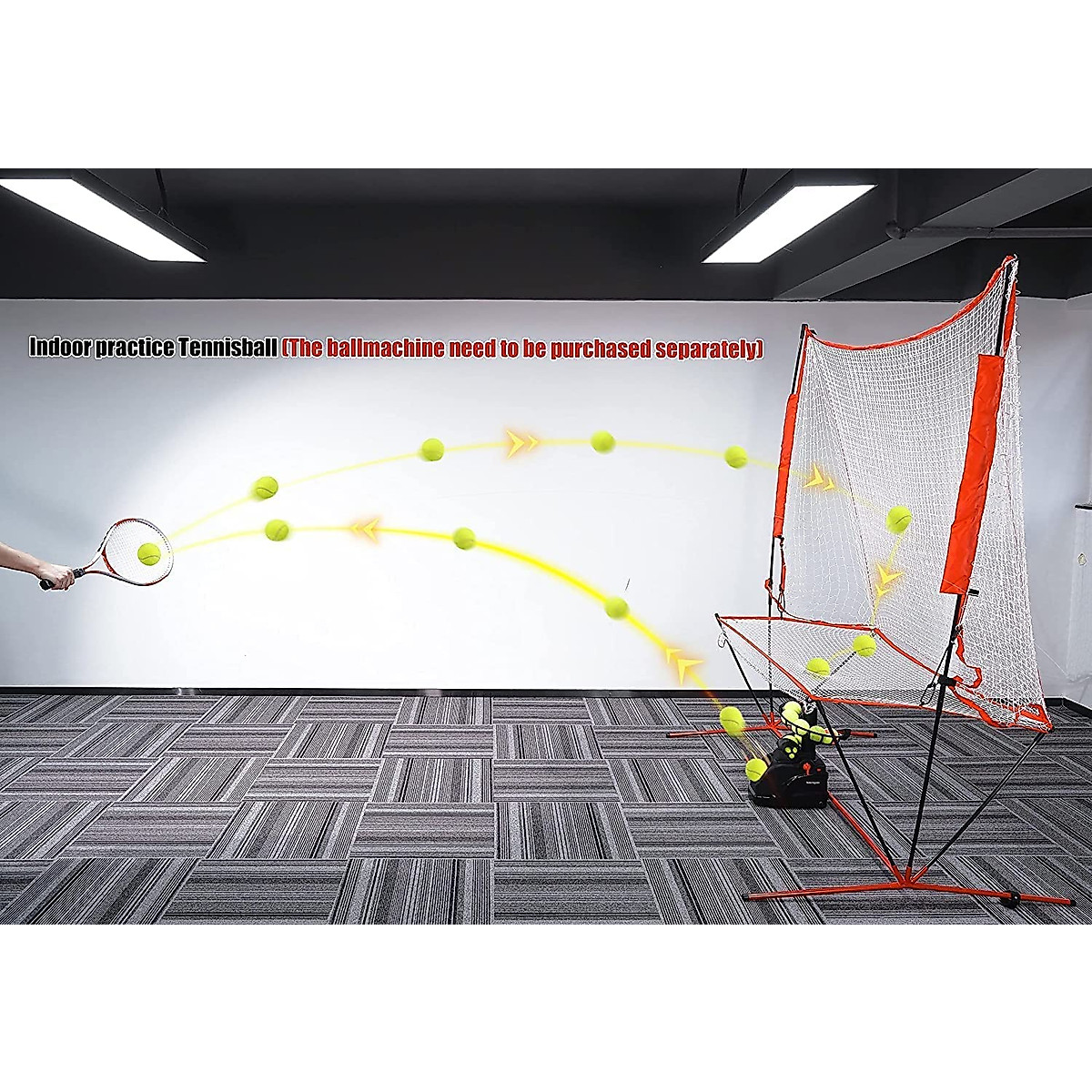 Nets for Tennis Ball Machine(10lb) Ball Recycling Nets Also for Pickleball and Cricket(Diameter<2.95in),Portable and Easy to disassemble;Solo Practice Tennis Indoor&Outdoor(New)