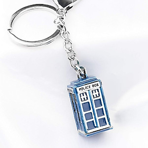 AKTAP Movie TV Series Keychain Police Box Charm Jewelry Gift Inspired Keychain Gifts For Movie Fans