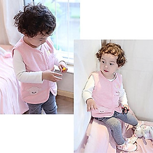 XYIYI Baby Warm Jacket Cotton Vest, Unisex Infant Toddler Padded Waistcoat Pink
