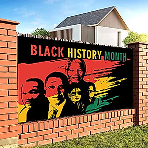 Black History Month Banner Backdrop Party Decorations - African BHM Worthwhile Commemoration National Black History Background Banner Decor Supplies