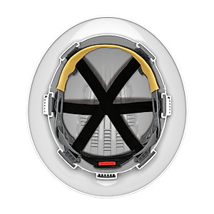 Evolution Deluxe 6161 280-EV6161-10V Full Brim Hard Hat with HDPE Shell, 6-Point Polyester Suspension and Wheel Ratchet Adjustment Vented, White