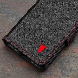TORRO Phone Case Compatible with Samsung Galaxy Z Fold5 – Premium Leather Wallet Case with Stand Function and Card Slots (Black)