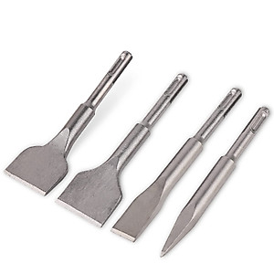 Vearter SDS Plus Shank Electric Hammer Masonry Point Groove Flat Chisel Drill Bit for Tile Cement Concrete Brick Stone…