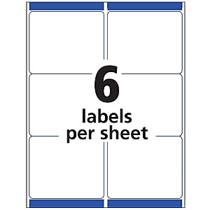Avery 5164 TrueBlock Shipping Labels, Laser Print, 3-1/3 x 4, White, 600/Box