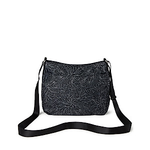 Baggallini womens Uptown Bagg with RFID Phone Wristlet, Midnight Blossom, One Size US