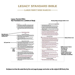 LSB Large Print Wide Margin Black Hardcover