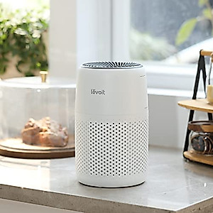 LEVOIT Air Purifiers for Bedroom Home, HEPA Filter Cleaner with Fragrance Sponge for Better Sleep, Filters Smoke, Allergies, Pet Dander, Odor, Dust, Office, Desktop, Portable, Core Mini, White