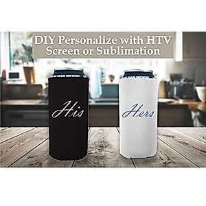 Blank Neoprene 16 oz. Can Coolie (Variety Color 12 Pack)