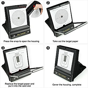 60 Shooting Practice Paper Airsoft Target - EZYoutdoor Portable & Reusable BB Target Trap Stand with Easy Clean Net Catcher - for Outdoor and Indoor Training