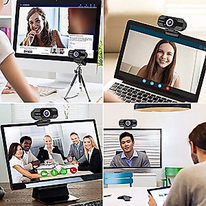 PC Webcam, TedGem 1080P Full HD Webcam USB Desktop & Laptop Webcam Live Streaming Webcam with Microphone Widescreen HD Video Webcam 90-Degree Extended View for Video Calling (HD Webcam)… (Black)