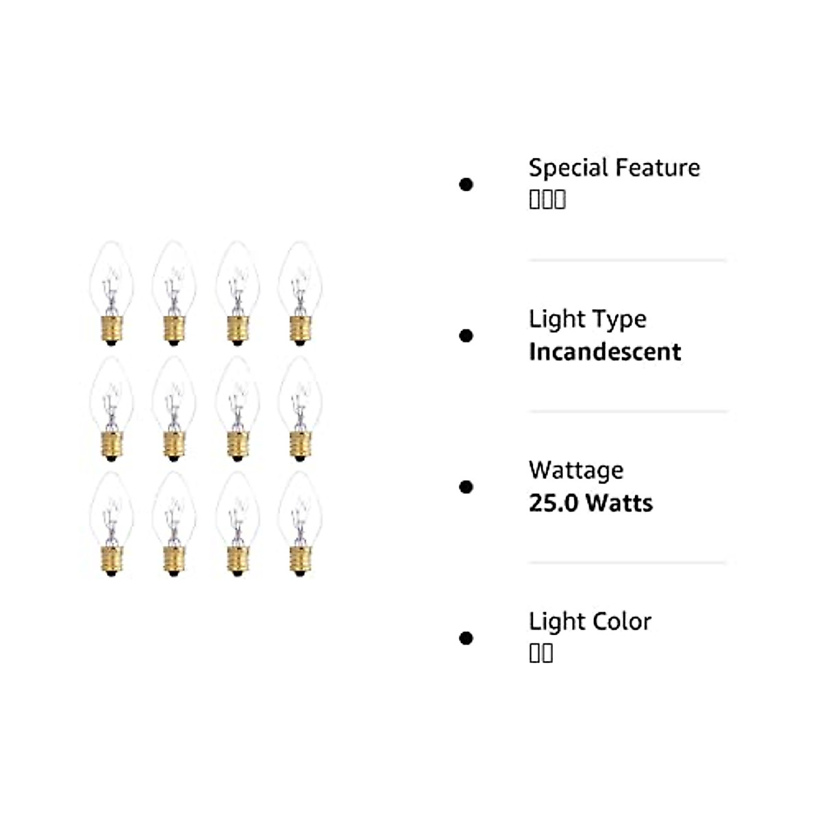 PortPlugs 12 Pack 25 Watt Bulbs for Scentsy Plug-in Nightlight Wax Warmers, Home Fragrance Wax Diffusers & Salt Lamps, 120 Volt Bulk Bulb Replacements