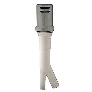 Westbrass R200-1-07 1-3/4" x 2-3/4" Solid Brass Air Gap Cap Kit, Skirted, Satin Nickel