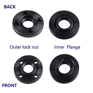 Ketofa Angle Grinder Flange Nut for Dewalt Ryobi Milwaukee Black & Decker Metal Inner Outer Flange Nut 224399-1 193465-4 224568-4 Parts (2 Set)