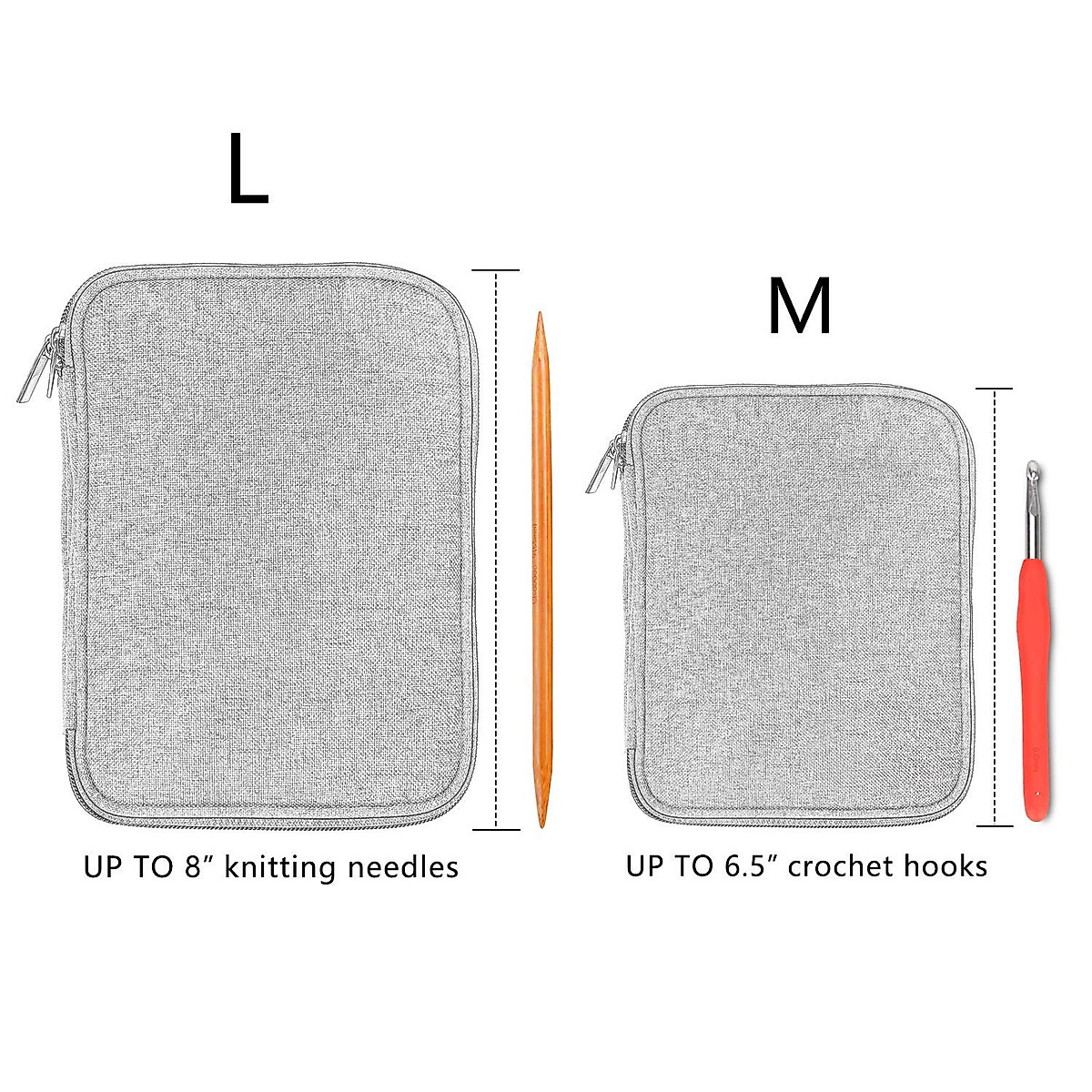 Teamoy Crochet Hooks Case, Aluminum Crochet Hooks Storage Bag for Crochet Kits and Knitting Accessories,Perfect for Beginners and Experienced Crochet Lovers, Owls (Bag Only)