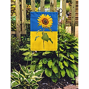 Ukraine Garden Flags ,Pigeon and Sunflower Ukrainian Flag National Flower Flags 12x18 Inch Double Sided (Color D)