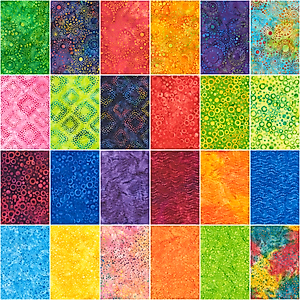 Lunn Studios Artisan Batiks Dotted Roll Up 40 2.5-inch Strips Jelly Roll Robert Kaufman RU-1275-40