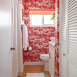 Tempaper Cheeky Pink Flamingo Removable Peel and Stick Wallpaper, 20.5 in X 16.5 ft, Made in the USA