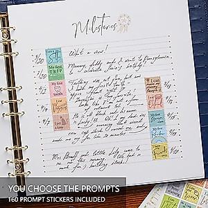 Keepsake Baby Memory Book Girl Boy – Timeless Leather-Bound Baby Milestone Book – Baby Book Keepsake Record First 5 Years – Gender Neutral Baby Scrapbook Album, Baby Album Journal Registry Search Gift