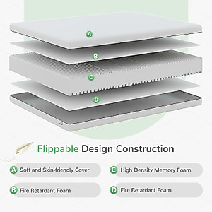 Novilla Twin Mattress, 12 Inch Memory Foam Mattress for Pressure Relief & Comfort Sleep, Medium Firm Feel with Motion Isolating, Twin Mattress in a Box, White