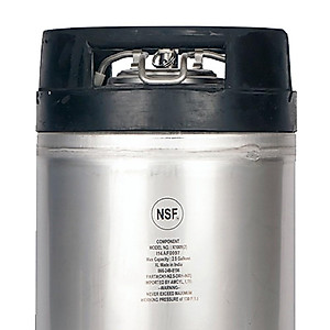 AMCYL New 2.5 Gallon Ball Lock Keg with Dual Rubber Handle