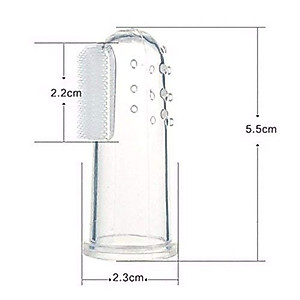 Axgo Soft Silicone Pet Finger Toothbrush, Doggy Teeth Cleaning Natural Rubber Dental Bite Resistant Chew Toys for Dogs Pets Pack of 6