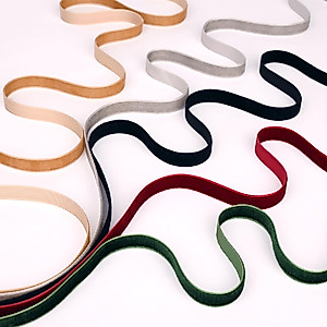 Moukiween Grey Velvet Ribbon 3/8 Inch x 30yd, Velvet Ribbon for Gift Wrapping Invitation Floral Hair Balloons Craft Sewing Party Wedding Decoration Valentine Day Bouquet Christmas Gift