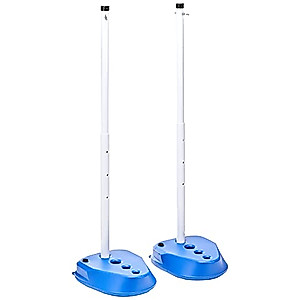 Park & Sun Sports Portable Indoor/Outdoor Swimming Pool Volleyball Net System, Blue, 24' W x 3' H