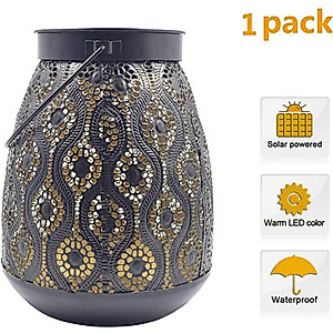 Solar-Powered Pathway Solar Garden Lights Solar Lantern Lights for Hanging Outdoor Ornaments Gift Outdoor Decoration Table Lantern Solar Silver Light Waterproof Solar Lamp Decorative Solar Powered Lan